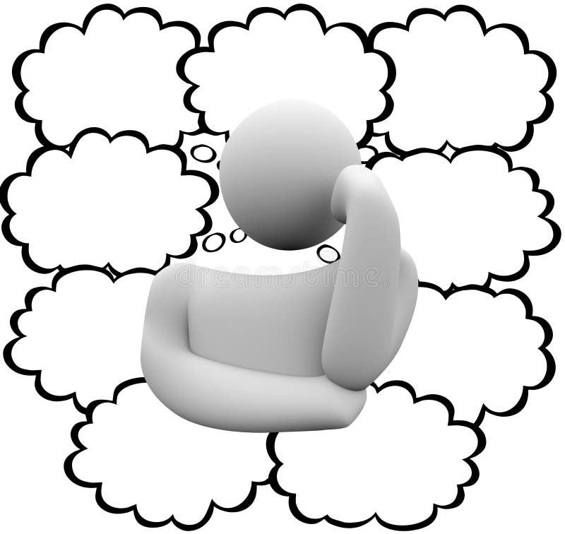 Hmm Thinking Thought Bubble Wonder Confused Stock Illustration ...