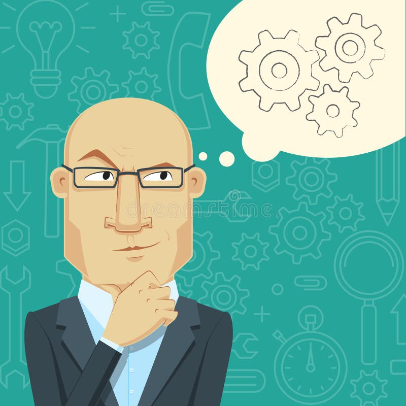 Thinkig stock vector. Illustration of mind, brain, person - 71287101