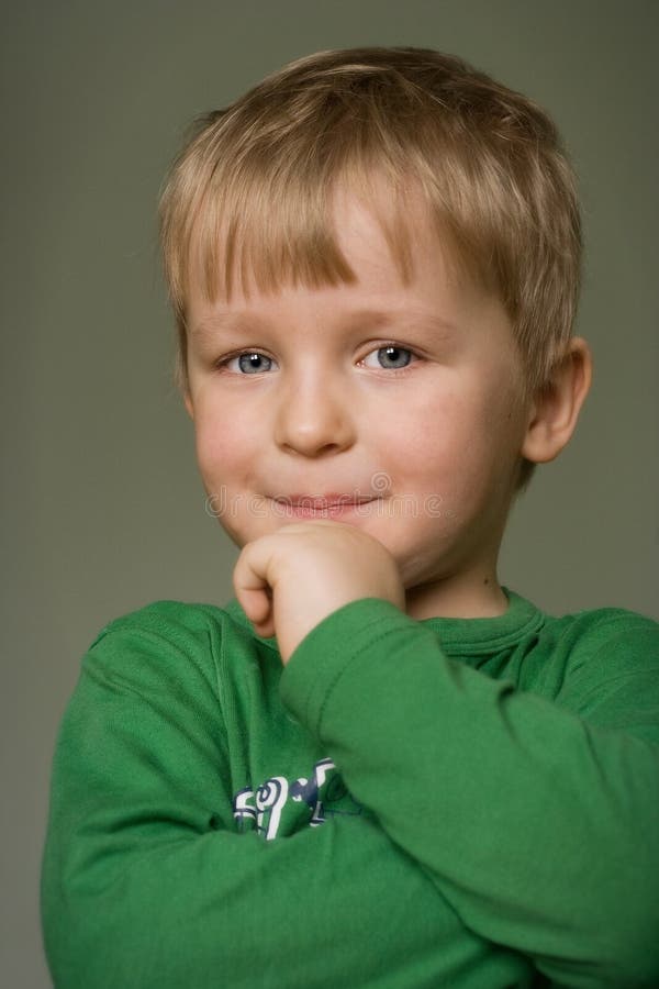 Thinking stock image. Image of white, looking, hand, smile - 10766125