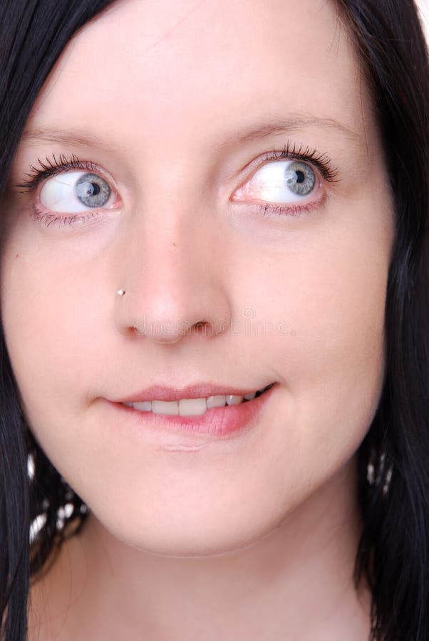 Thinking stock photo. Image of close, piercing, face - 13328942