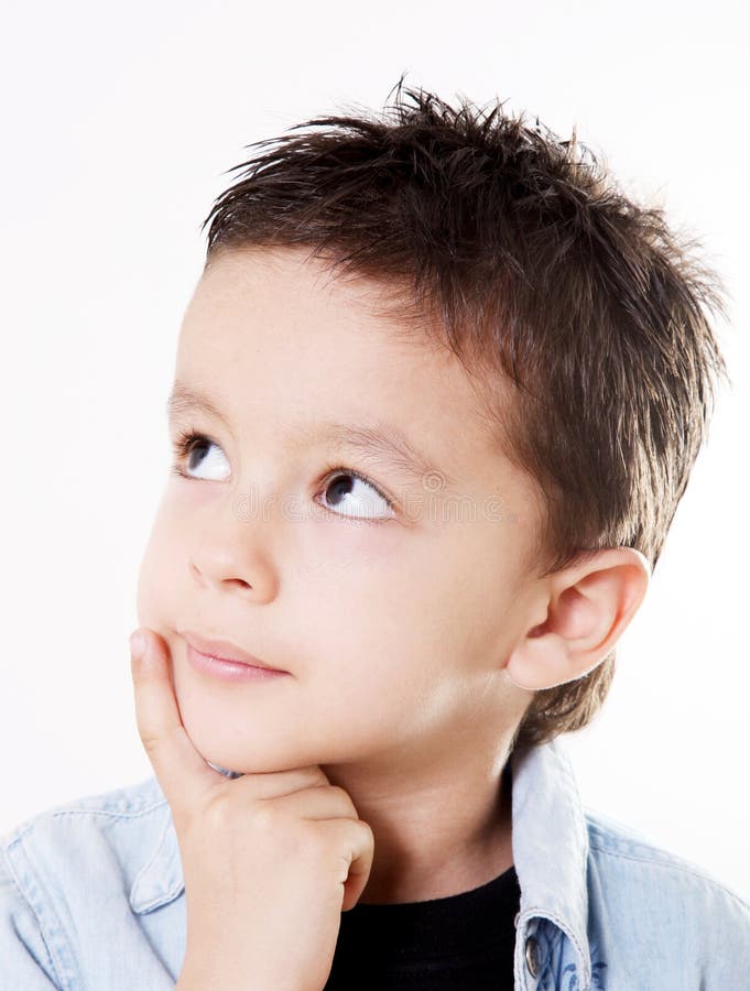 Thinking stock image. Image of expression, hope, hair - 13394931