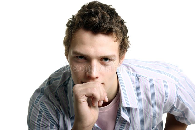 Thinking stock photo. Image of face, person, outdoors - 15929002