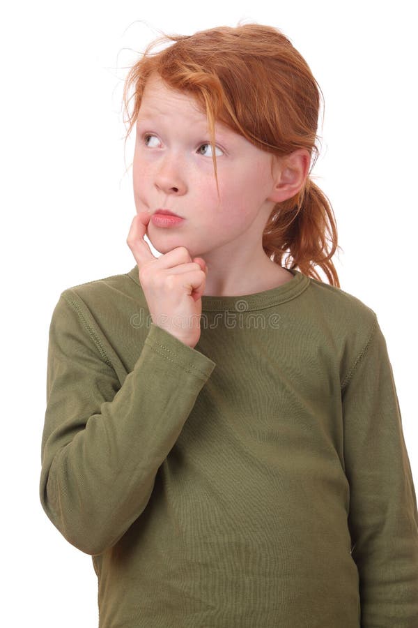 Thinking stock image. Image of attractive, elegant, gesture - 24469843