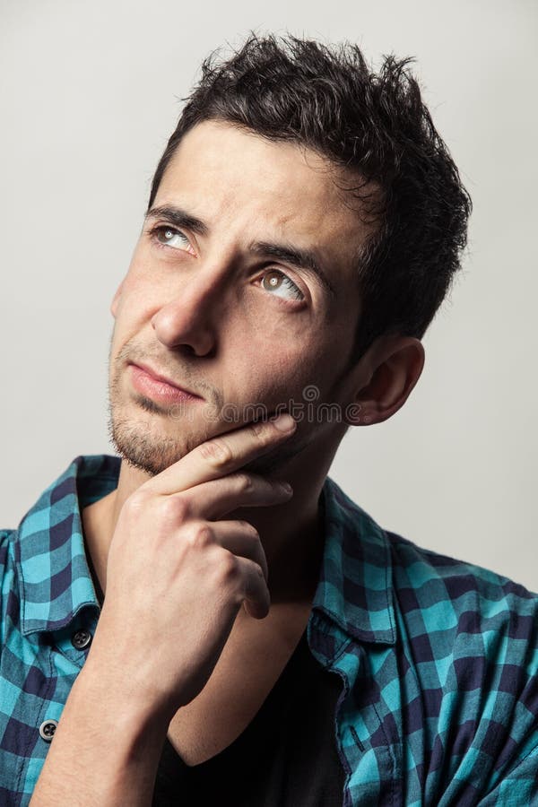 Young man wondering stock image. Image of person, discovery - 30964861
