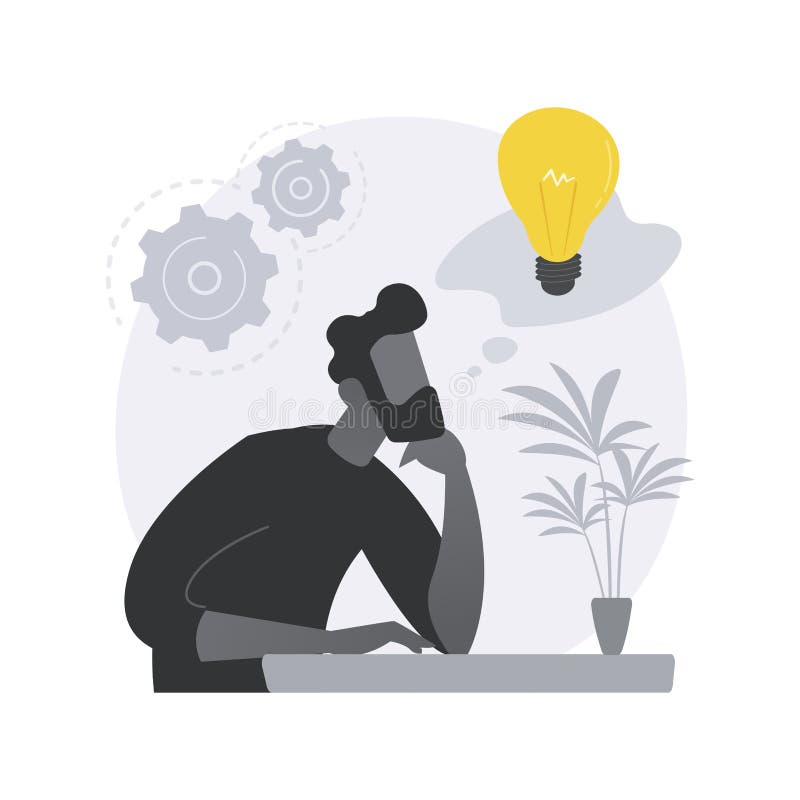 Thinking Abstract Concept Vector Illustration. Stock Vector ...