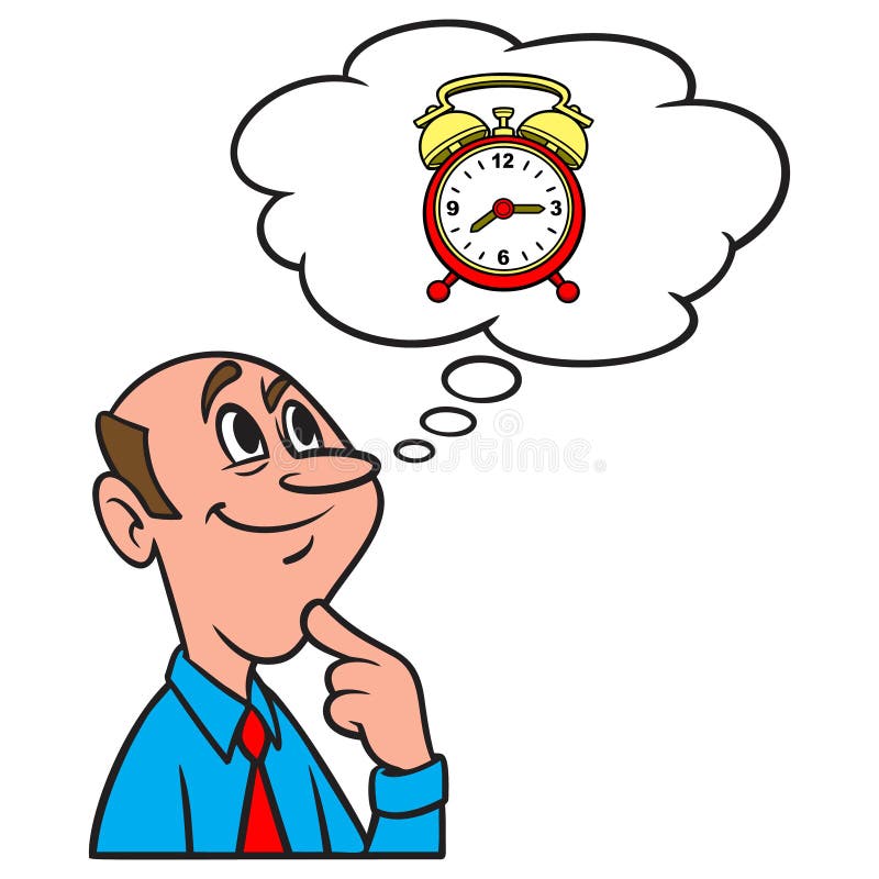 Thinking about an Alarm Clock Stock Vector - Illustration of ...