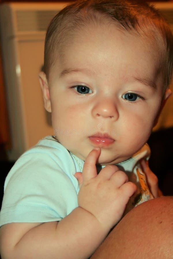 Thinking Baby stock photo. Image of holding, contemplates - 6275046