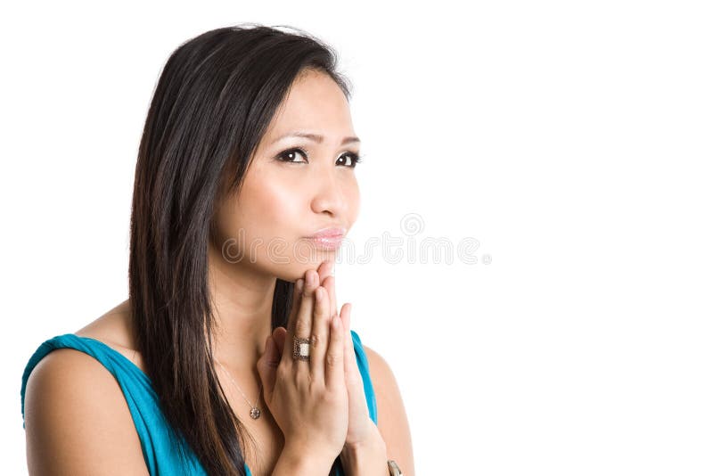 Thinking Beautiful Asian Woman Stock Image - Image of glamour ...