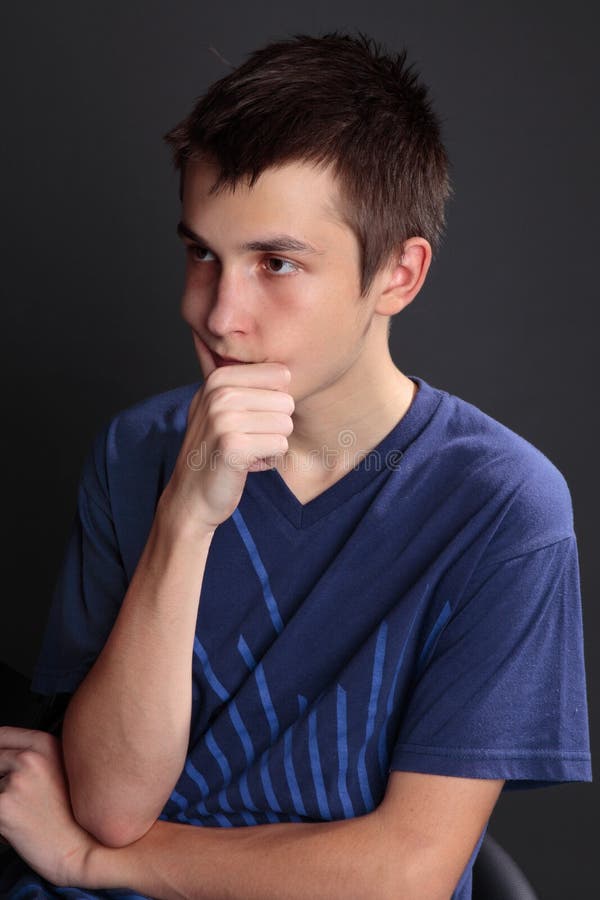 Thinking boy stock image. Image of logic, person, thoughts - 20496839