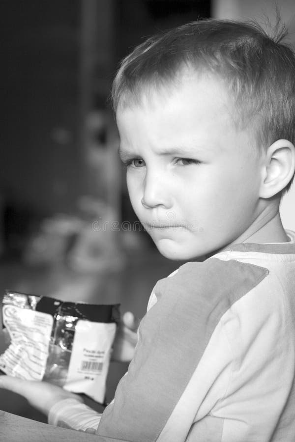 Thinking boy stock photo. Image of think, home, kids, young - 553126