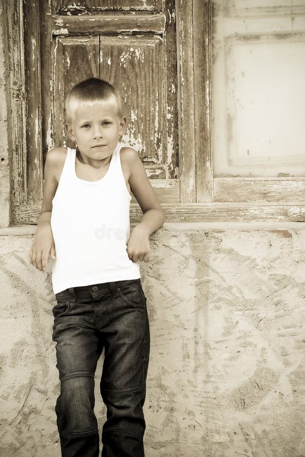 Thinking boy stock photo. Image of beautiful, young, caucasian - 7200952