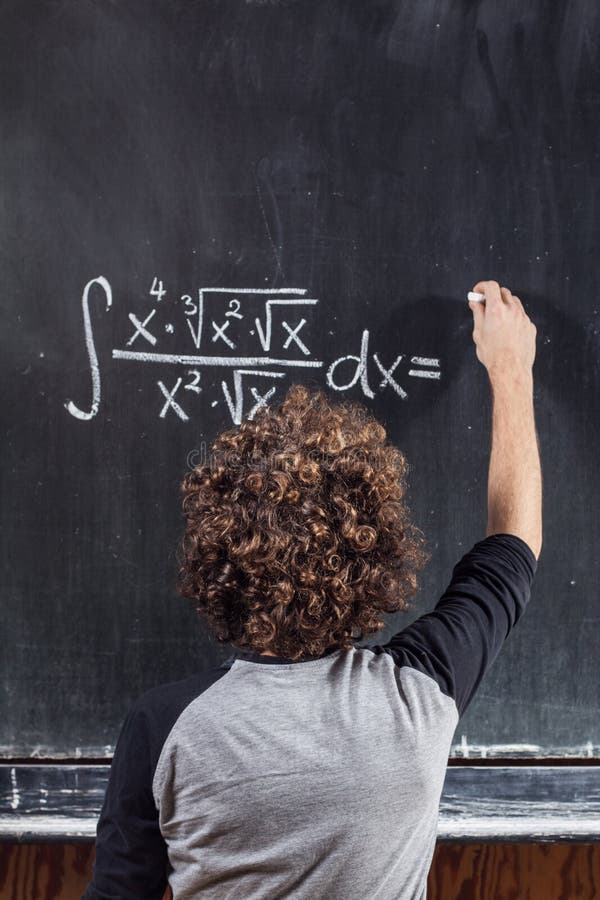 Thinking Boy Solving Equation with Smoking Head Stock Photo - Image of ...