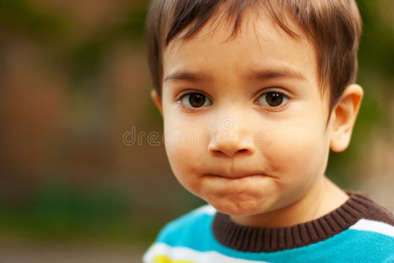Thinking boy portrait stock image. Image of cheat, face - 19530945