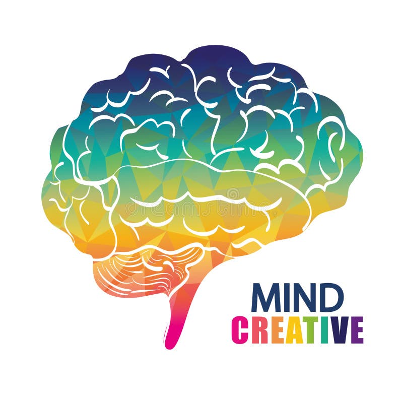 Thinking and brain design stock vector. Illustration of unconventional ...