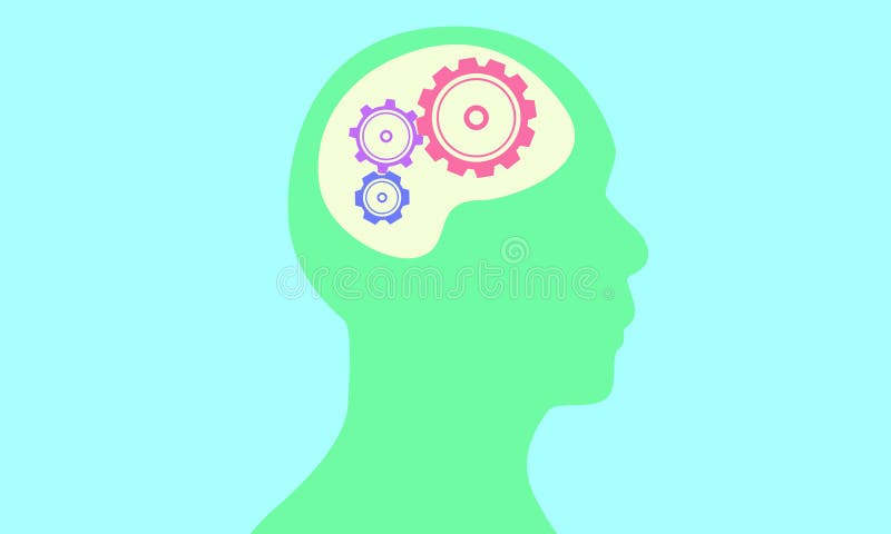 Thinking brain stock illustration. Illustration of thinking - 77734699