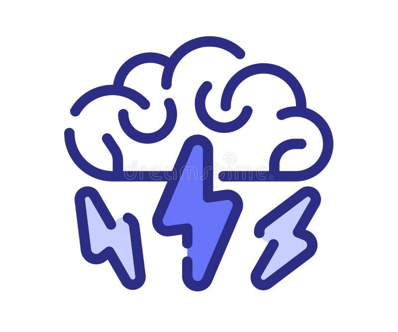 Thinking Brainstorm Reasoning Single Isolated Icon with Dash or Dashed ...