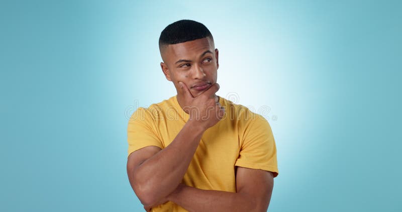 Thinking, Brainstorming and Young Man in a Studio with Memory ...