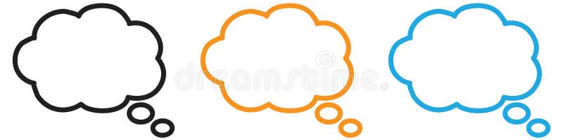 Thinking Bubble Vector Logo Set Collection for Web App Ui Stock Vector ...