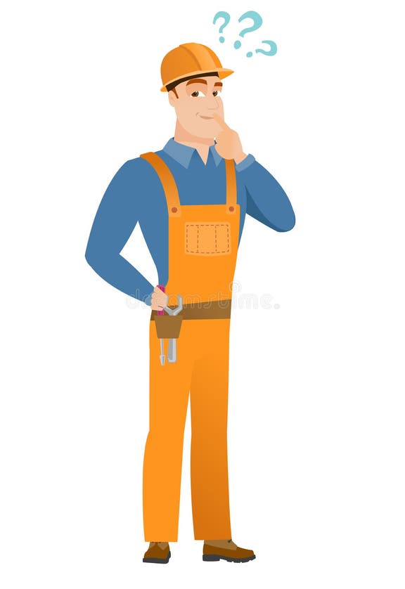 Worker Helmet Thinking Stock Illustrations – 352 Worker Helmet Thinking ...