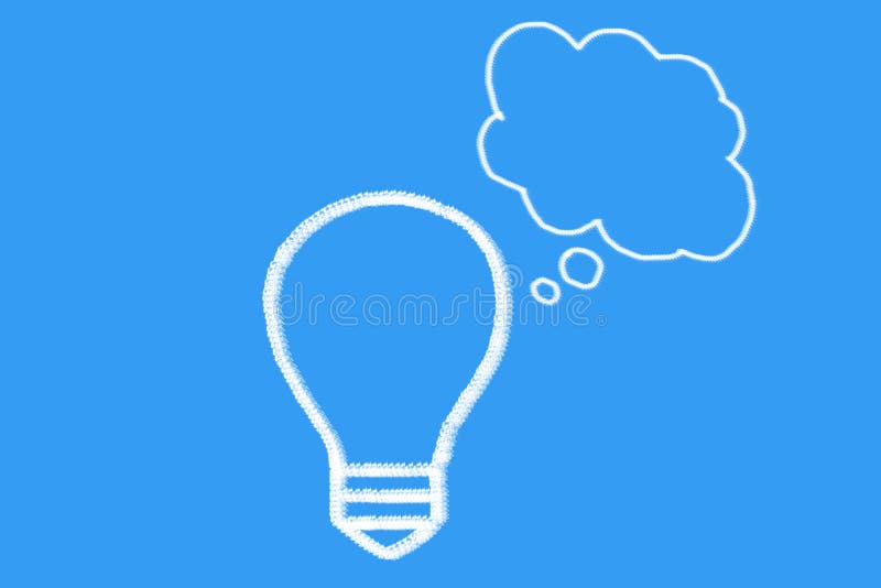 Thinking Bulb Idea of Shape Cloud Stock Illustration - Illustration of ...