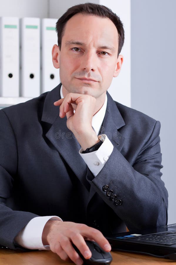 Thinking business man stock image. Image of employee - 29321779