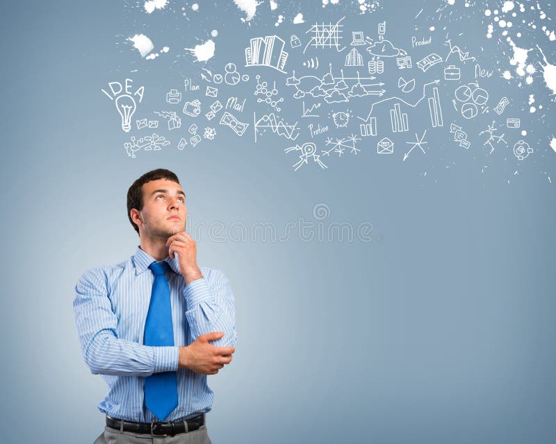 275 Man Thinking Brain Color Stock Photos - Free & Royalty-Free Stock ...