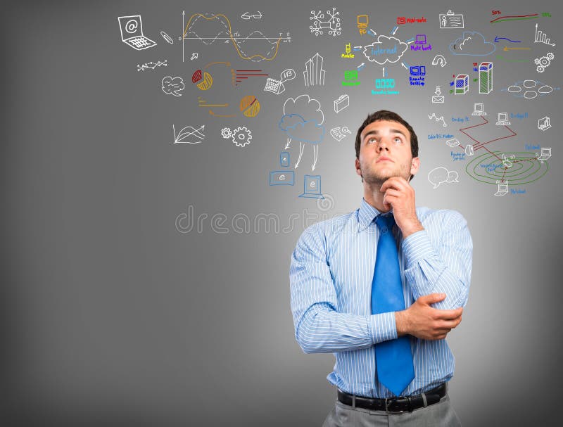 Thinking business man stock image. Image of male, brain - 36828767 Thinking business man stock image. Image of male, brain - 36828767