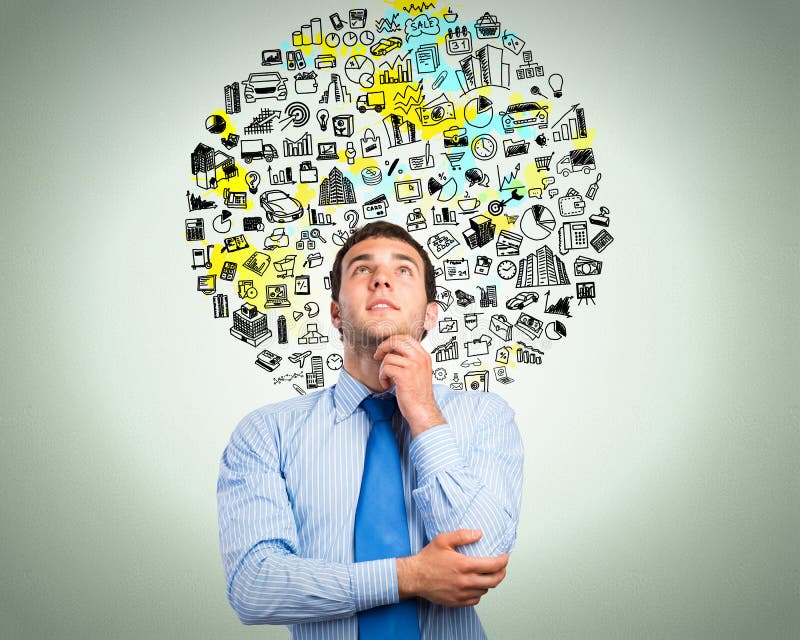 275 Man Thinking Brain Color Stock Photos - Free & Royalty-Free Stock ...