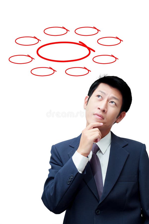 Thinking businessman stock photo. Image of businessman - 27353416
