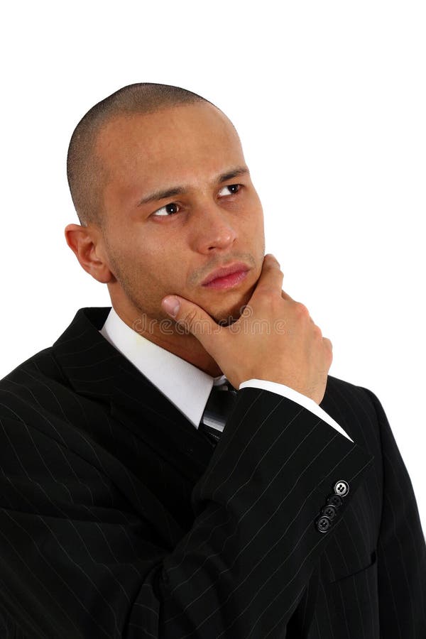 Businessman thinking stock photo. Image of business, american - 3220630