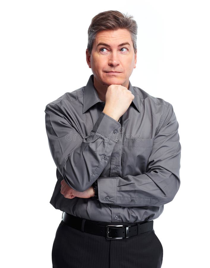 Businessman thinking. stock photo. Image of experience - 35552964
