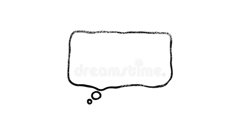 Thinking Cartoon Cloud Bubble Sketch Doodles Being Animated. Hand-drawn ...