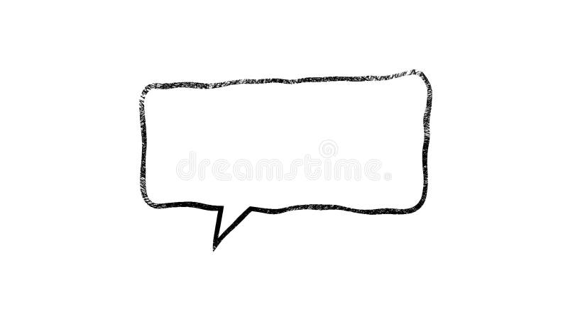 Thinking Cartoon Cloud Bubble Sketch Doodles Being Animated. Hand-drawn ...