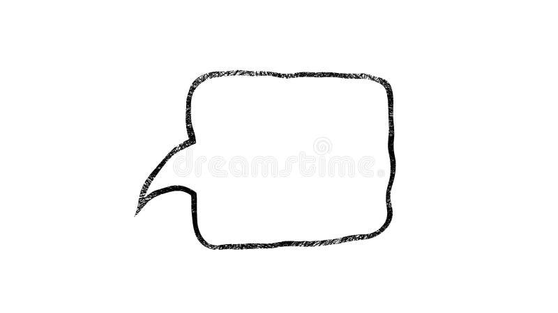 Thinking Cartoon Cloud Bubble Sketch Doodles Being Animated. Hand-drawn ...