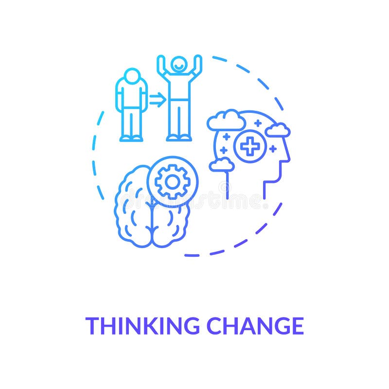 Thinking Change Concept Icon Stock Vector - Illustration of isolated ...