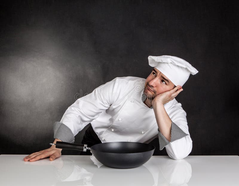 Woman chef cooking stock photo. Image of person, ladle - 33325206