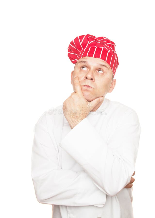 Thinking chef stock image. Image of chef, person, handsome - 28105505