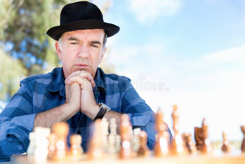 Thinking chess strategy stock image. Image of board, leisure - 56383973