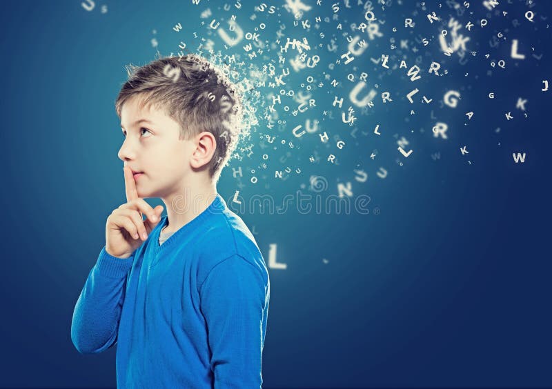 Thinking Child stock photo. Image of clever, fantasy - 49981984