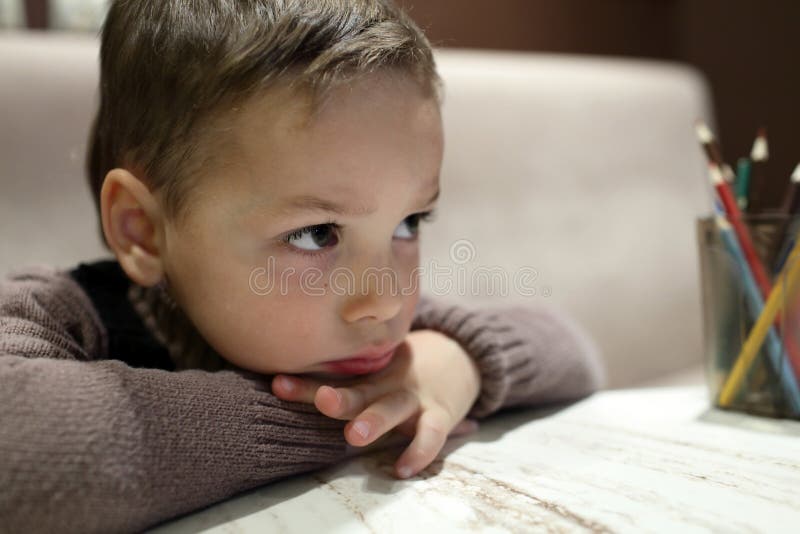 Thinking child stock image. Image of decisions, leisure - 47959651
