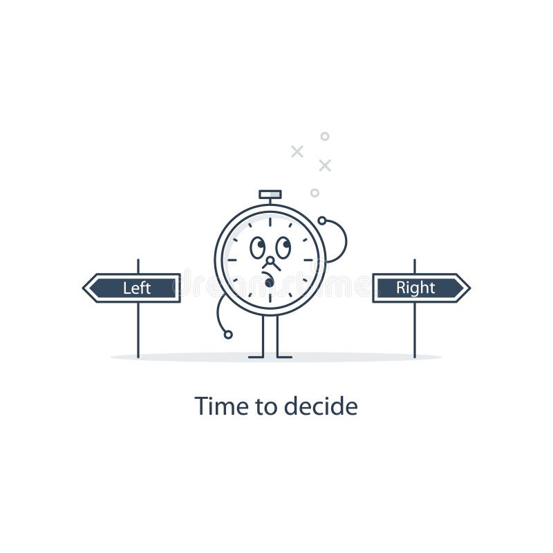 Thinking about choice stock vector. Illustration of look - 80470859