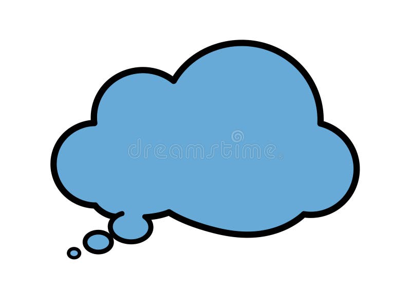 Thinking cloud clip art stock vector. Illustration of message - 367279362
