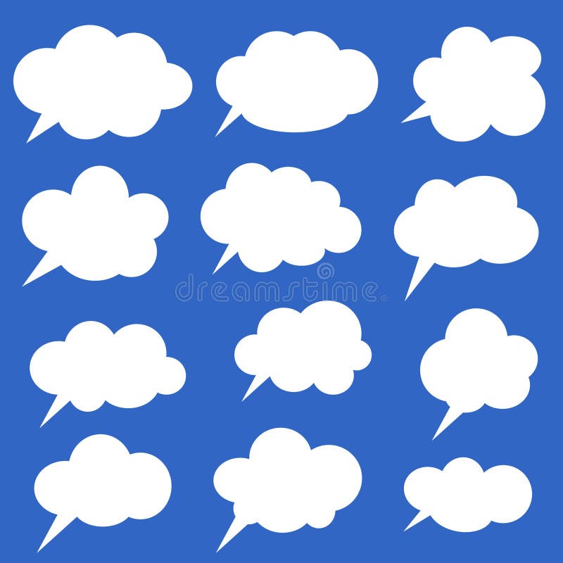 Thinking Cloud Icon Vector. Think Bubble Isolated Stock Illustration ...