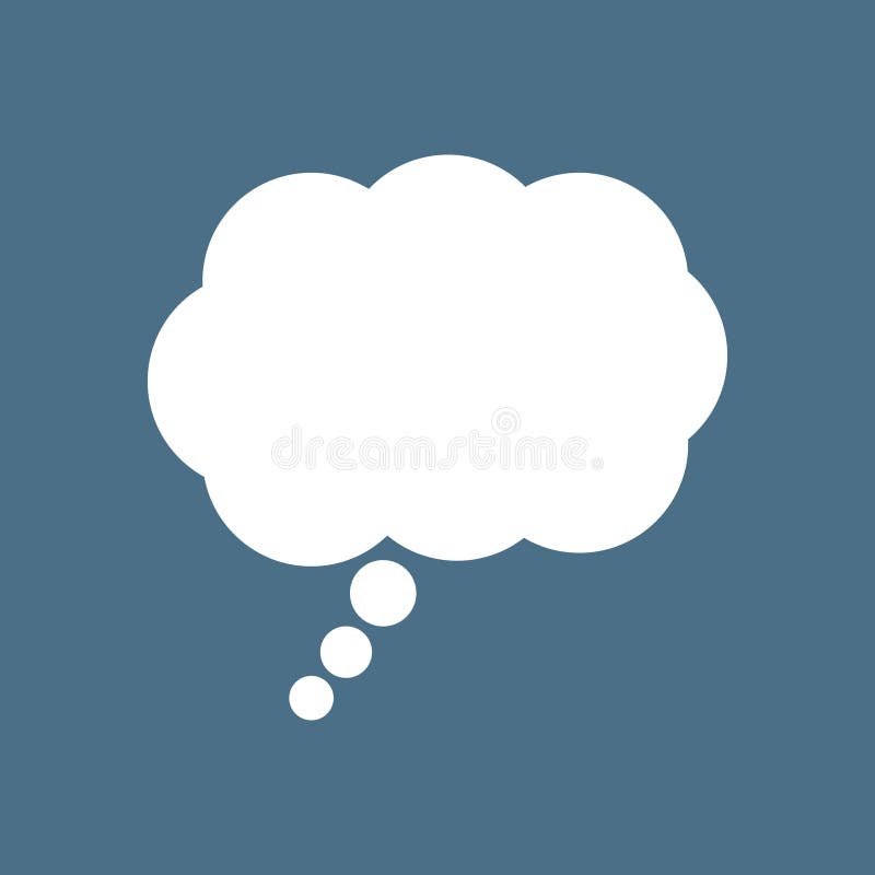 Thinking Cloud Icon Vector. Think Bubble Isolated Stock Illustration ...