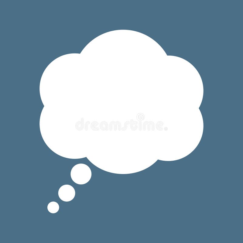 Thinking Cloud Icon Vector. Think Bubble Isolated Stock Illustration ...