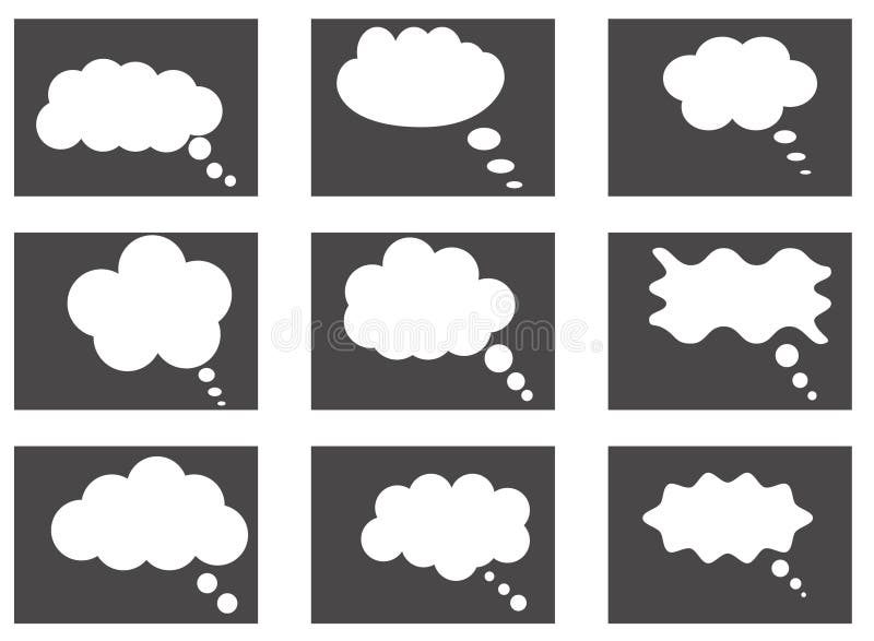Man and thinking clouds stock illustration. Illustration of organize ...