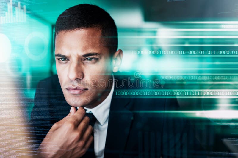 Programming Database And Digital With A Man Coder Working In A Server Room For It Support Or
