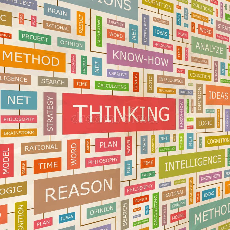 THINKING stock vector. Illustration of cloud, skin, pattern - 34692482