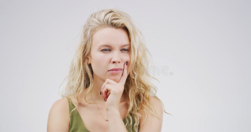 Thinking, Confused and Woman in Studio, Choice and Contemplation on ...