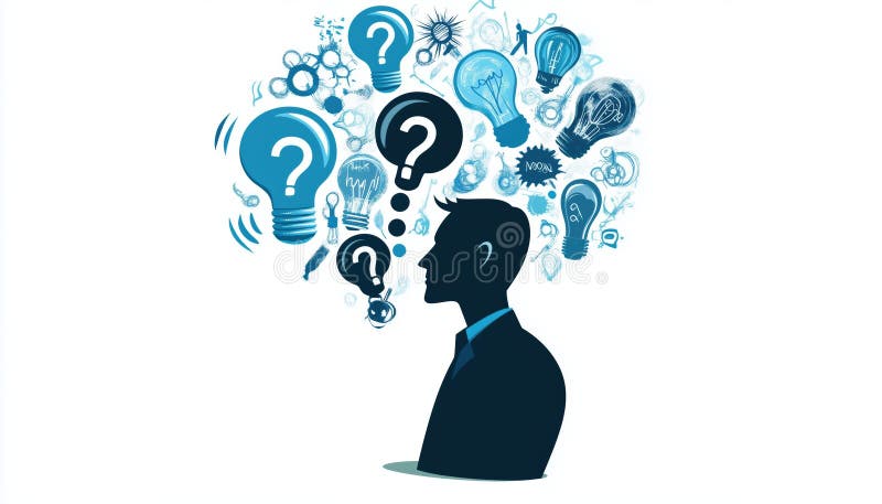 Thinking Creatively with Question Marks and Light Bulbs in the Colors ...